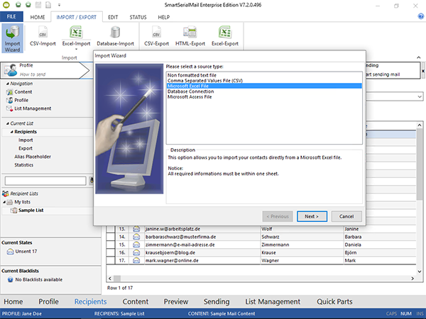Smart serial mail - stouncube